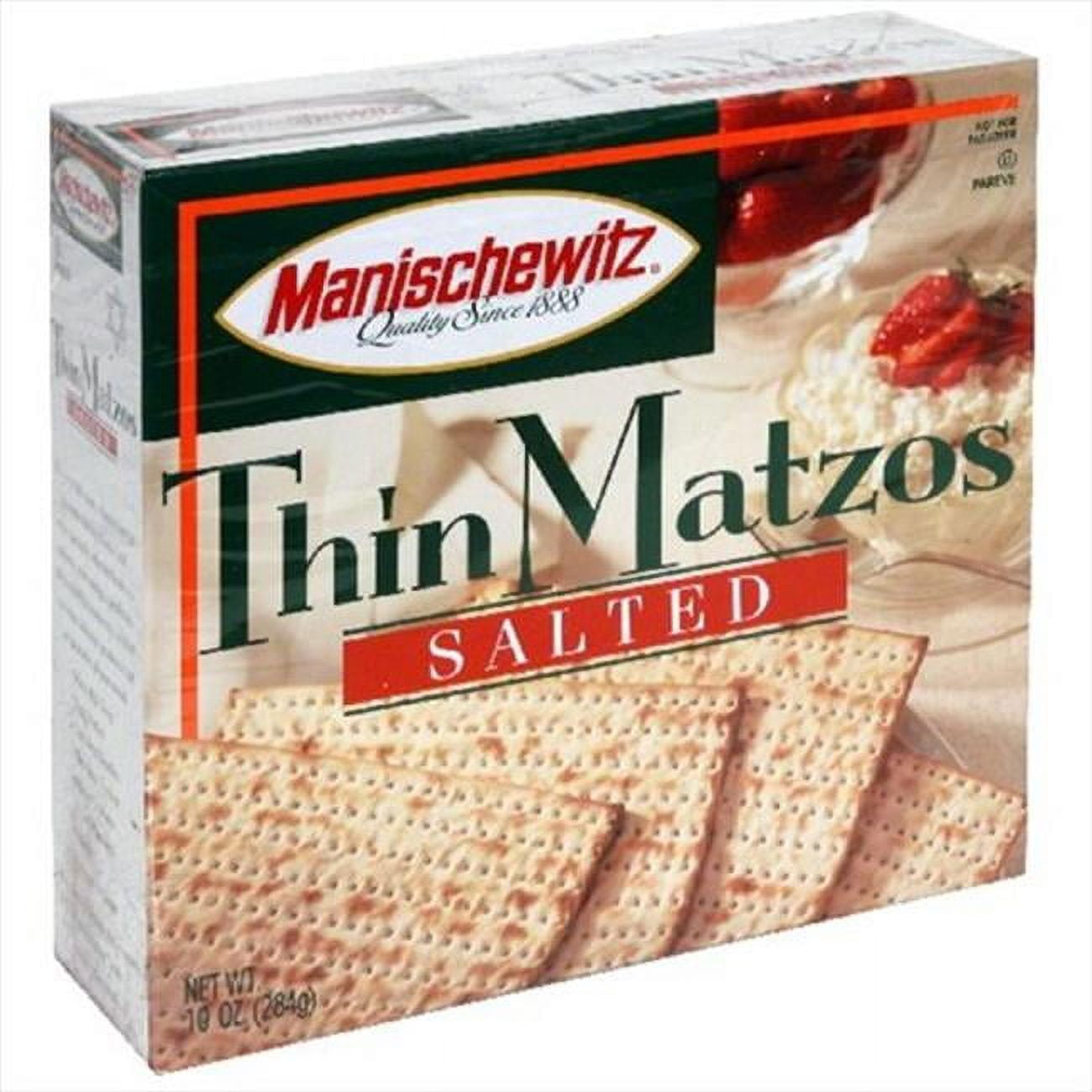 MANISCHEWITZ MATZO THIN SALTED-10 OZ -Pack of 12 - Walmart.com