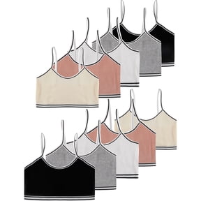 Hanes Bralette 3-Pack Women's Bra Cotton Scoopneck Crop Sports Low ...