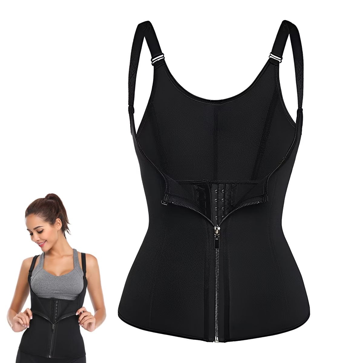 MANJIAMEI Women Waist Trainer Corset Neoprene Slimming Body Shaper ...