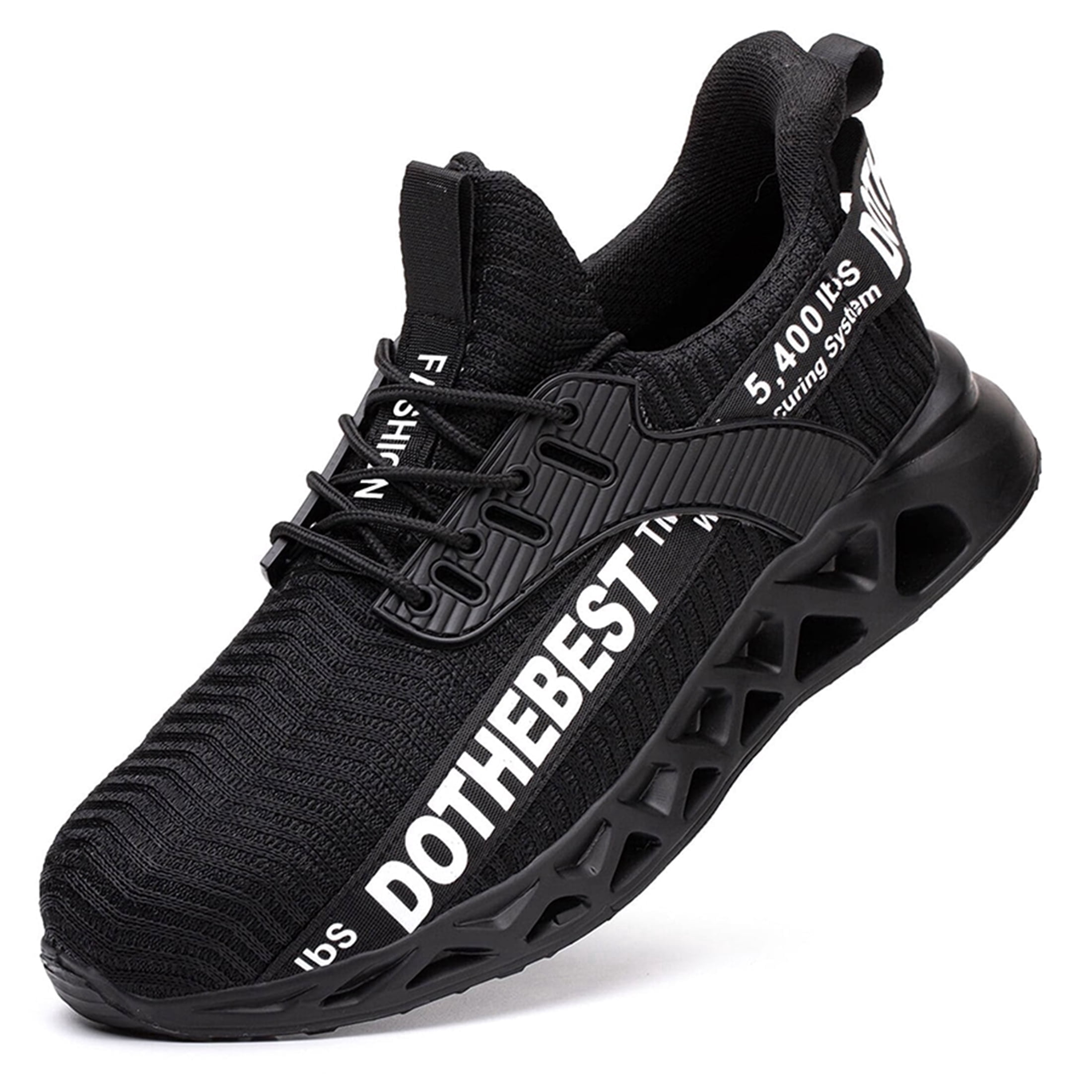 MANLEGU Steel Toe Shoes Men Women Lightweight Comfortable Work Shoe ...
