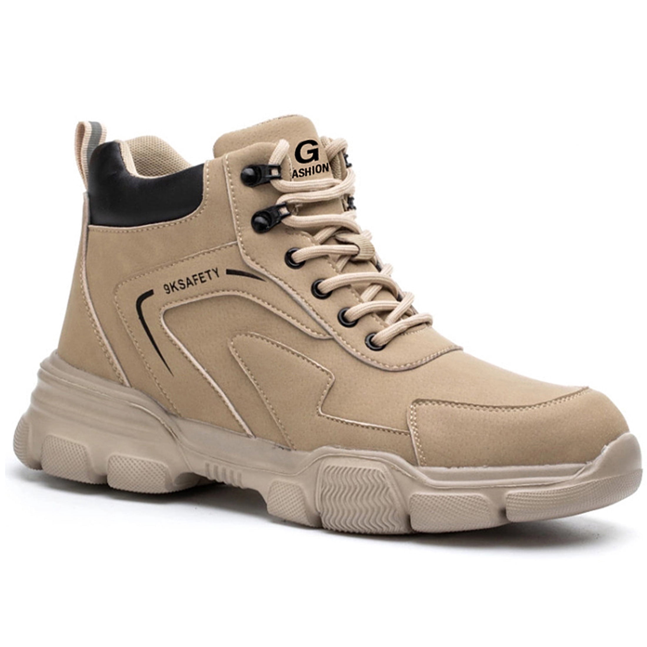 MANLEGU Steel Toe Work Boots For Men waterproof Steel Toe Shoes ...