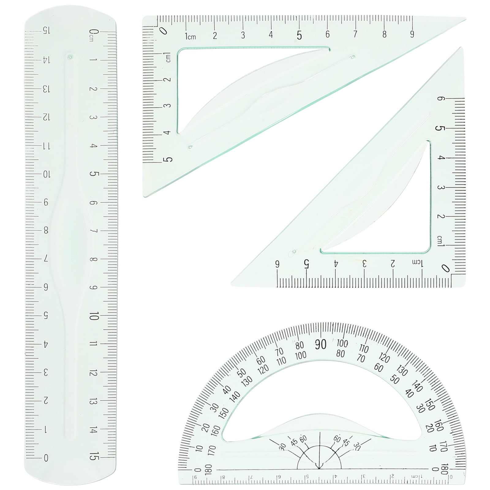 MANLINGDA 1 Set Protractor Student Drafting Ruler Engineering Drawing ...