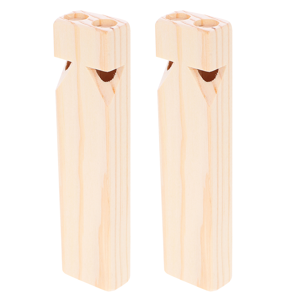 MANLINGDA 2pcs Wood Train Whistle Unpainted DIY Instrument Toys Blank ...