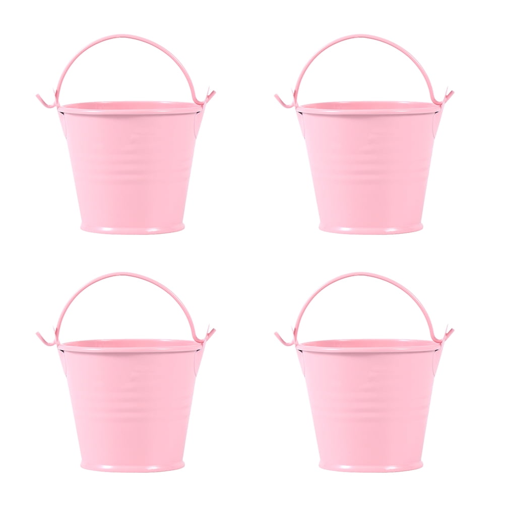 MANLINGDA 4Pcs Small Tin Pails with Handles for Wedding Party Favors ...