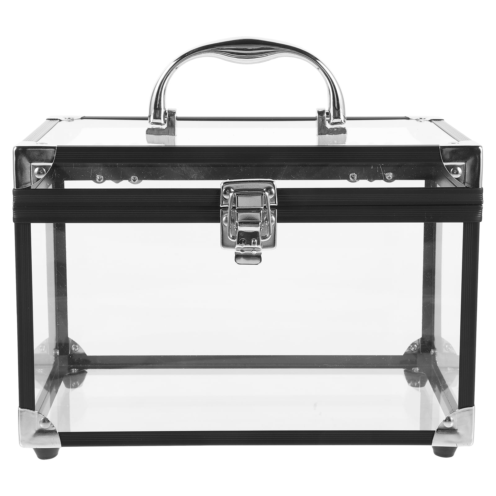 MANLINGDA Acrylic CD/DVD Storage Box with Lid & Lock - Clear Containers ...