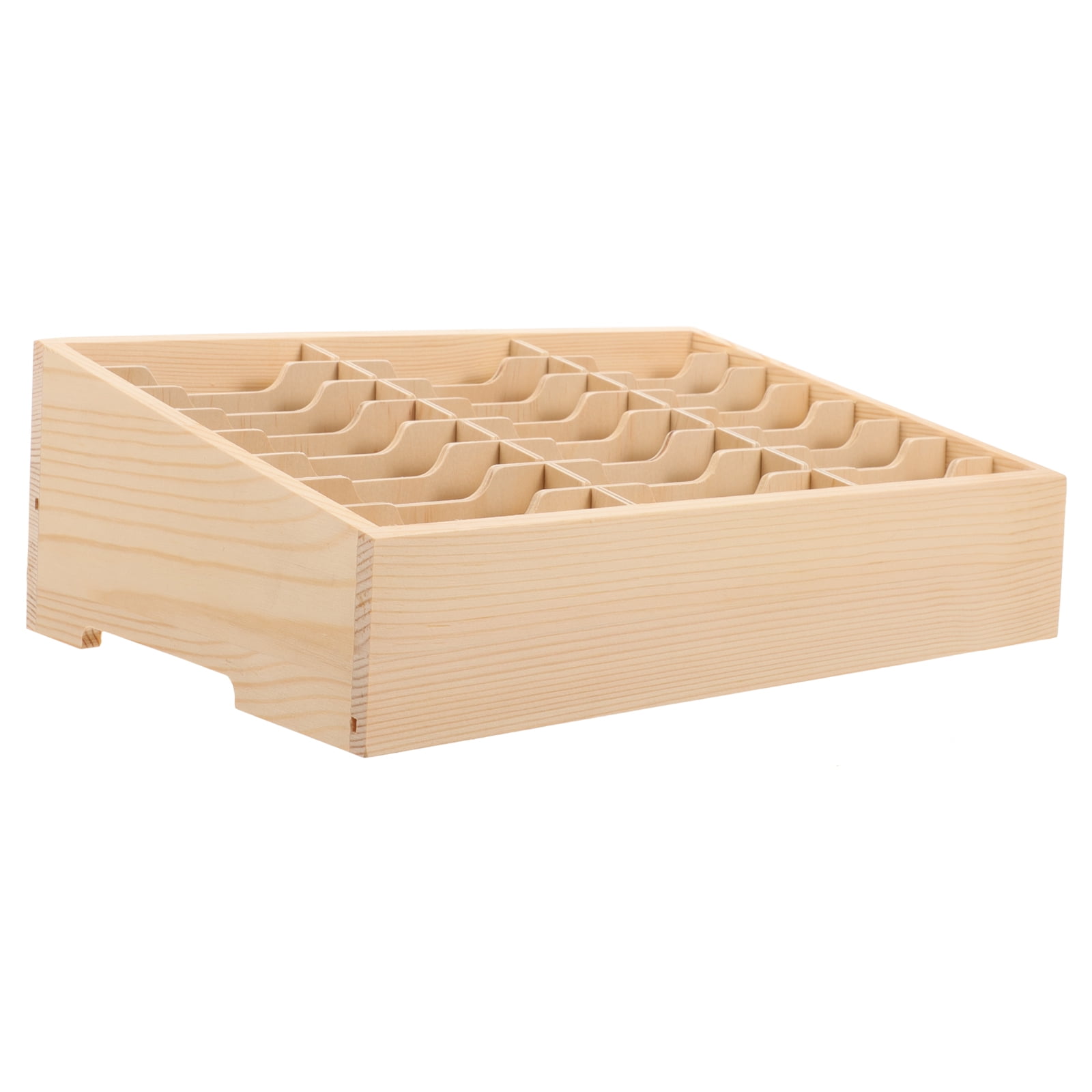 MANLINGDA Multi-use Wooden Desktop Storage Box Multi Grids Cell Phone ...