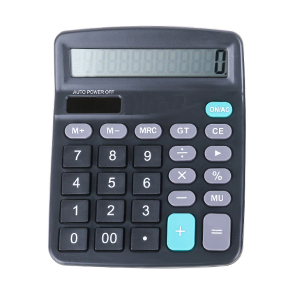 MANNYA 12-Digit Desk Calculator Business Accounting Tool Battery and ...