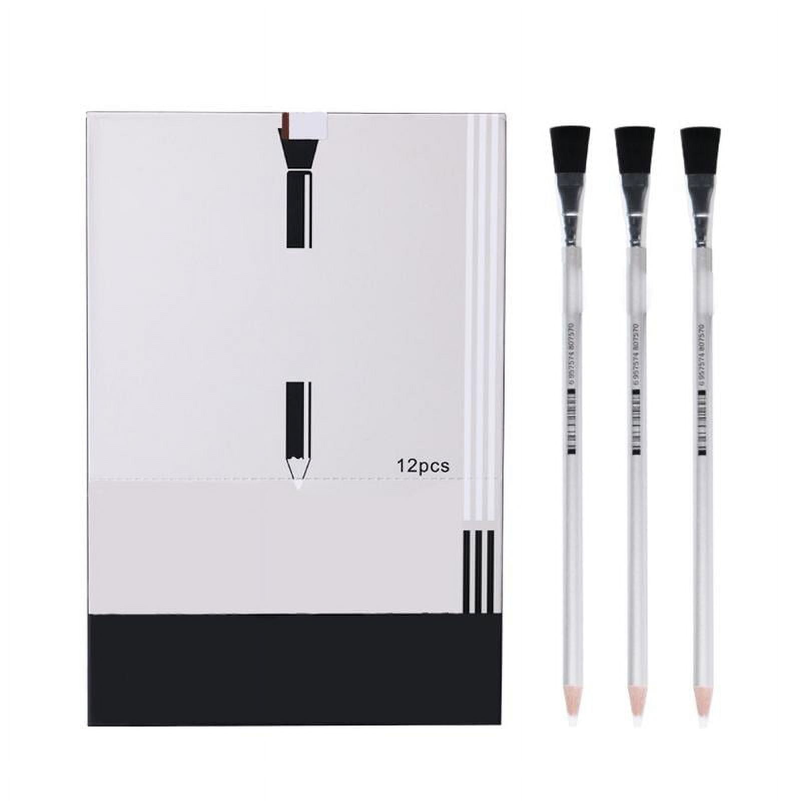 MANNYA 12 Pcs/Pack Dual-ended Erasers Pencils with Cleaning Brush ...
