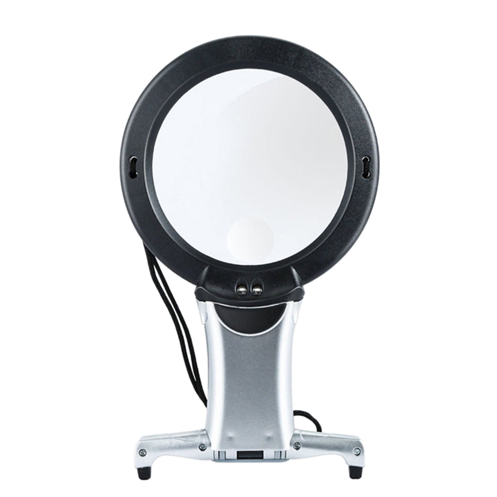 MANNYA 2/6X Reading Magnifier with LED Light Hands Free Chest Rest ...