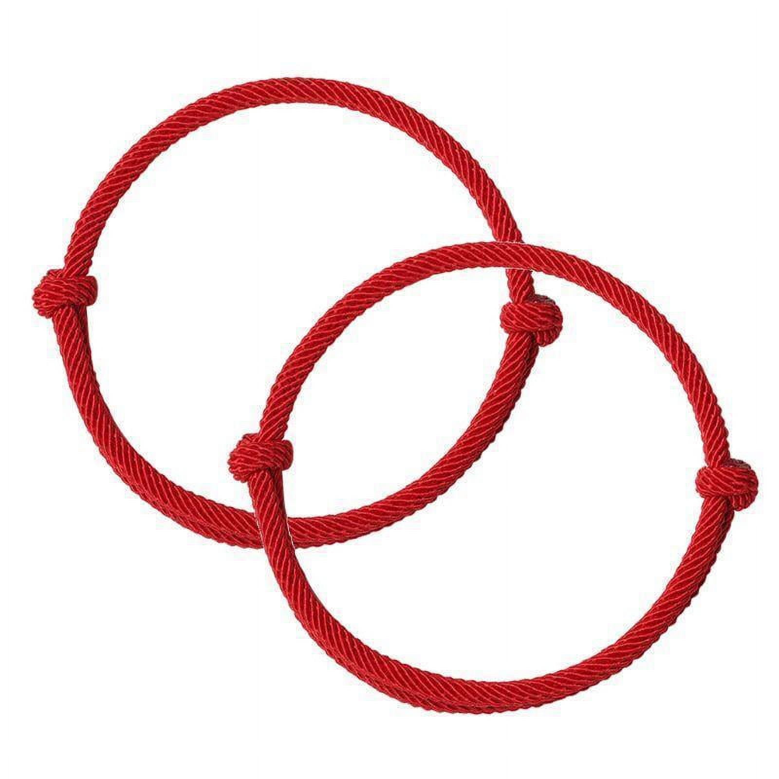 MANNYA 2pieces Good Luck Braid Red String Lucky Kabbalah Bracelet Red ...