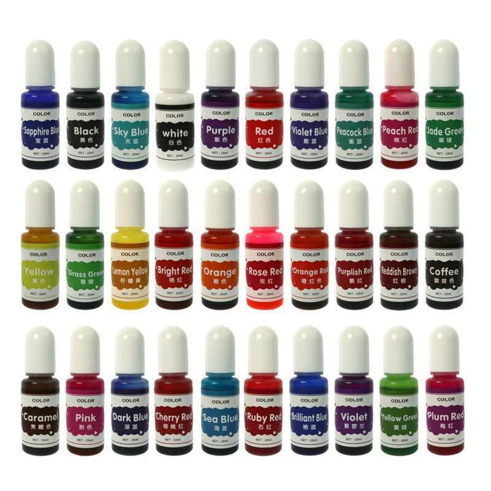 MANNYA 30 Colors Art Ink Alcohol Resin Pigment Kit Liquid Resin ...