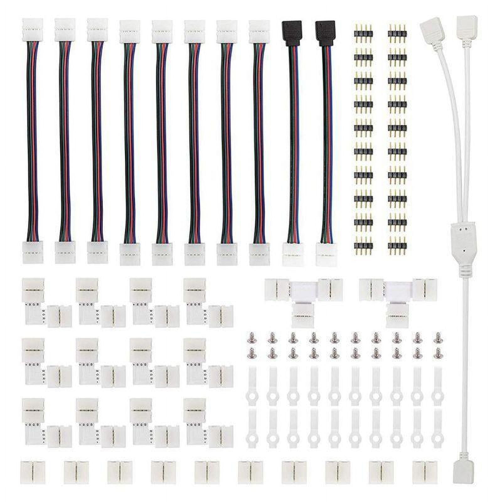 MANNYA 4 Pin Connector 10mm Terminal Splice RGB LED Strip Light Bar ...