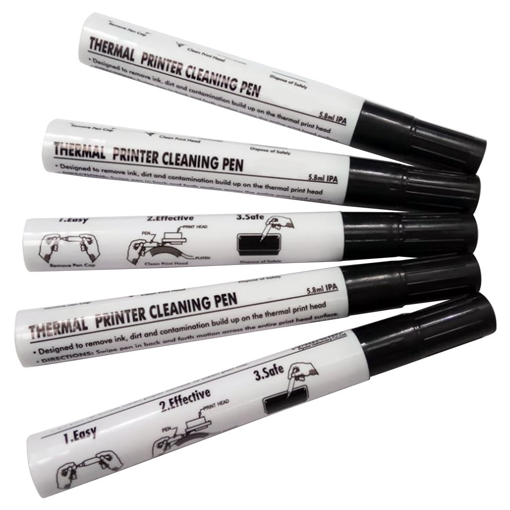 MANNYA 5 Pcs Thermal Printer Cleaning Pen Electronic Face Sheet Print ...
