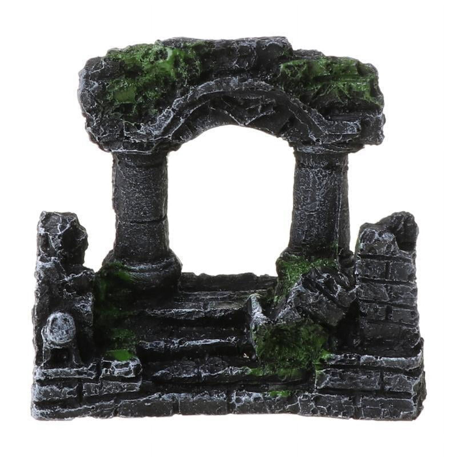 MANNYA Aquarium Resin Decoration Stone Pillars Theme Hideout Betta Cave ...