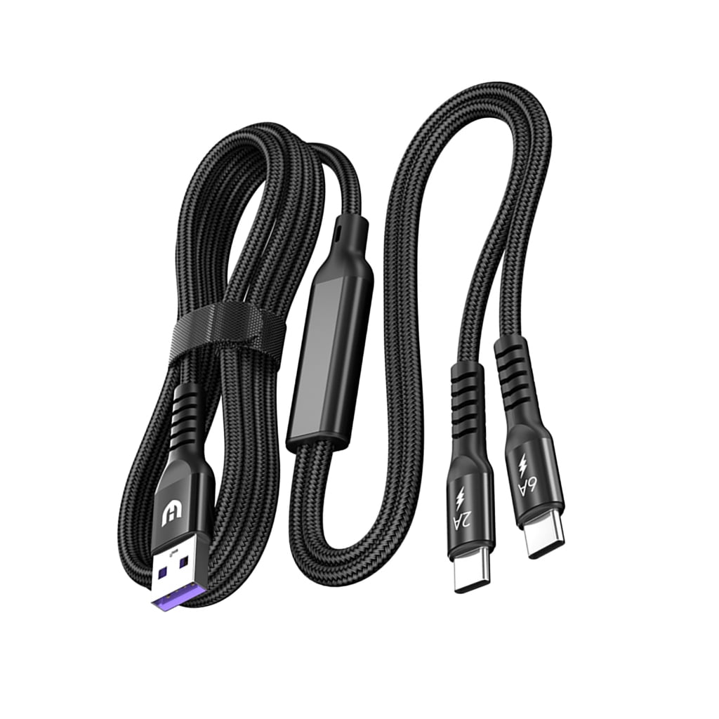 MANNYA Double USB C Cable Double Ended USB to USB C Splitter Charging ...