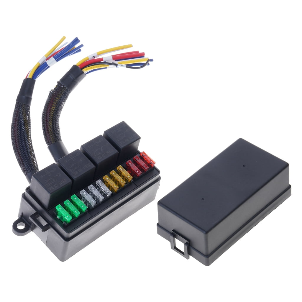 MANNYA High Load Capacity Weatherproof 12 Way Relays Fuses Box with Pre ...
