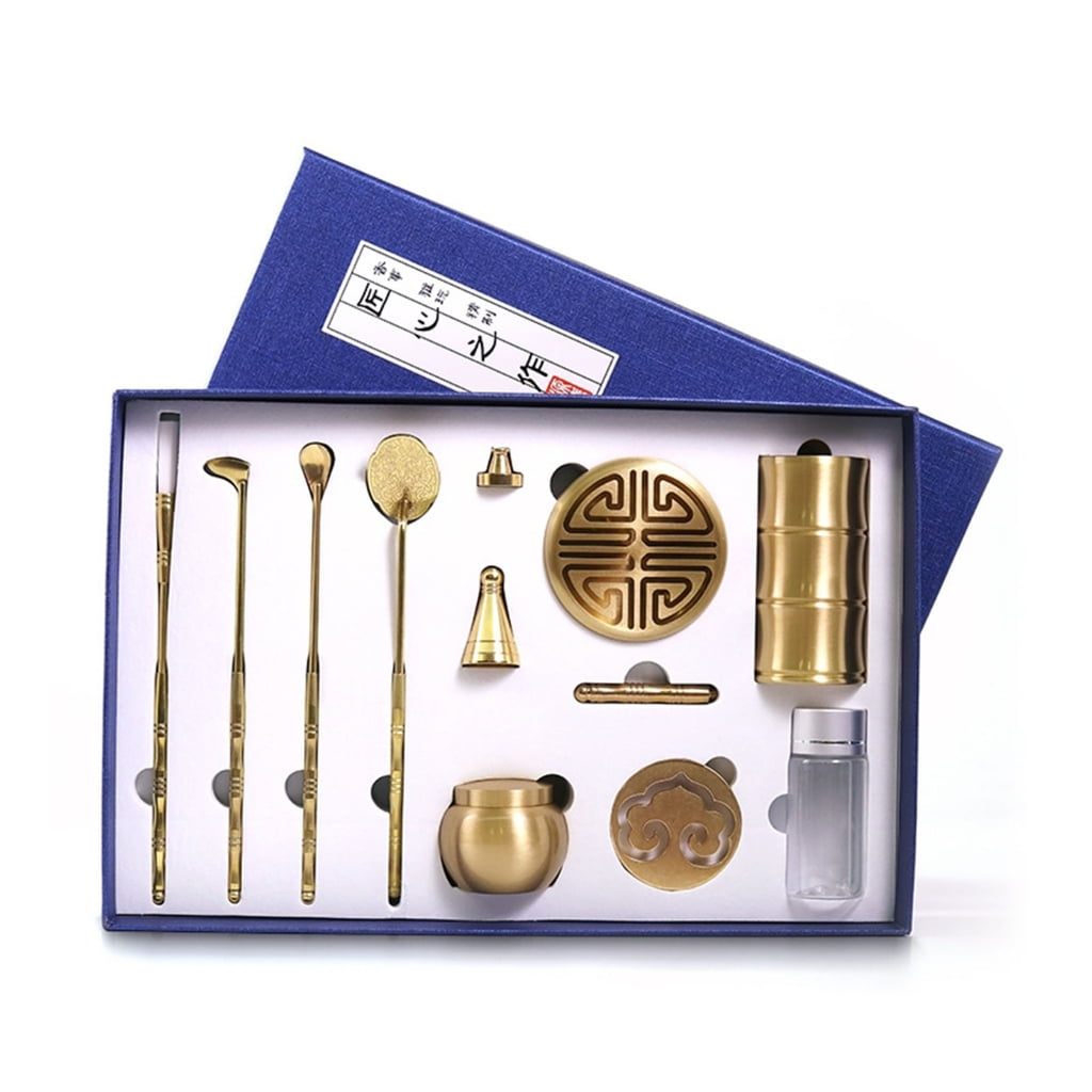 MANNYA Incense Mold Tool Kit Set Copper Incense for Burner Spoon Press ...