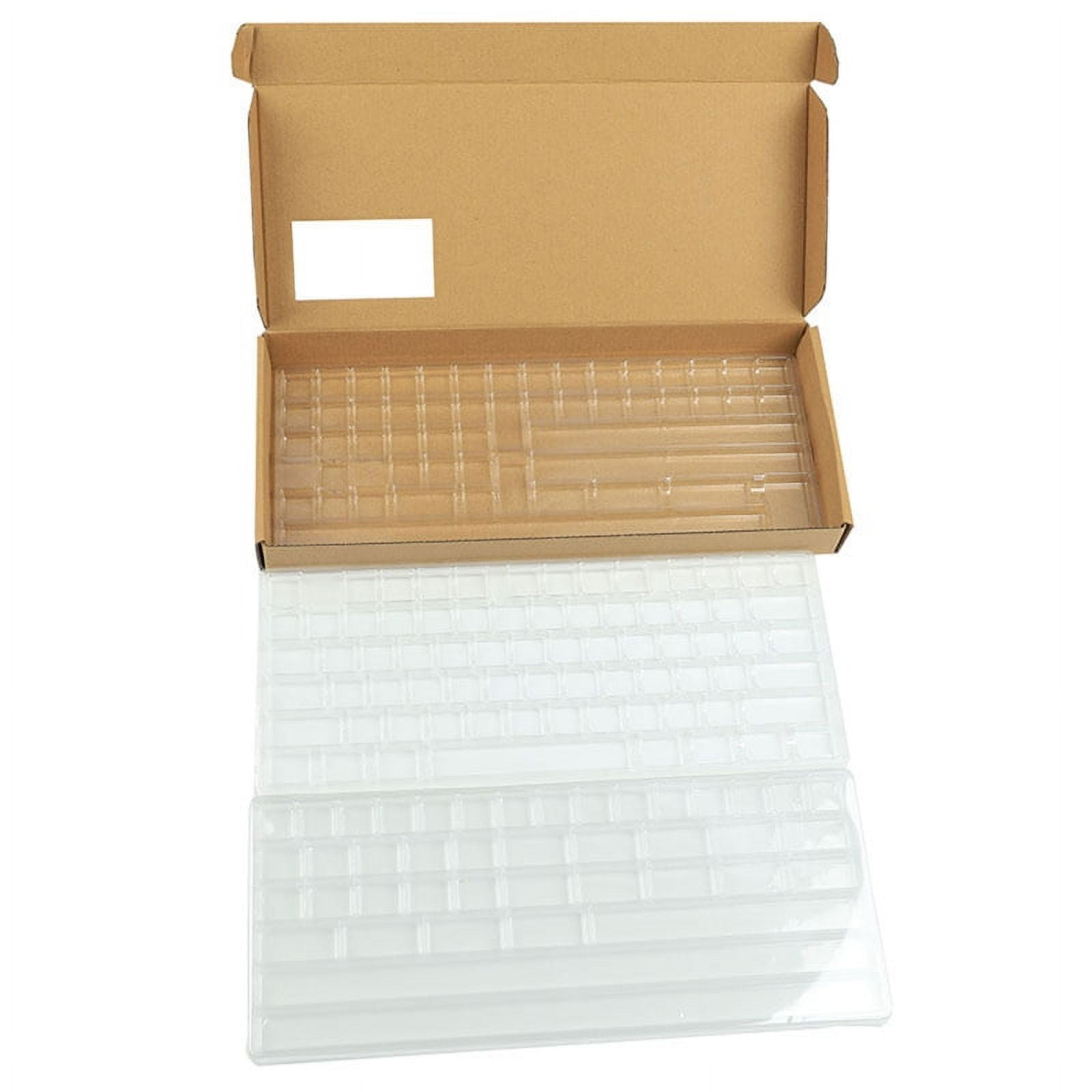 MANNYA Keycap Storage Box 3 Layers Dustproof Transparent Cover with ...