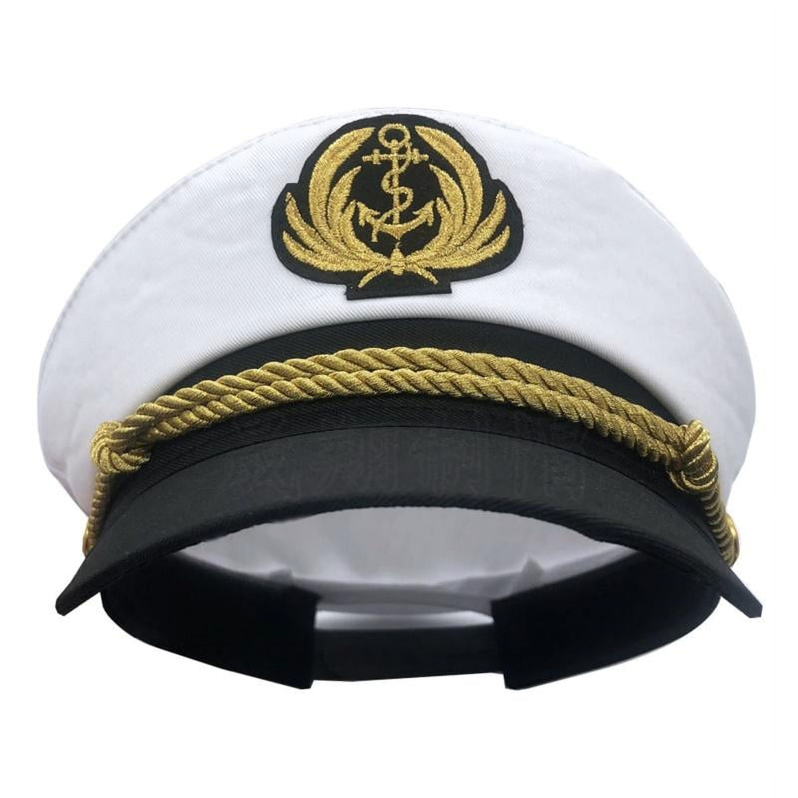 MANNYA Navy Marine Hat Yacht Captain Hat Sailor Captain Costume Navy ...