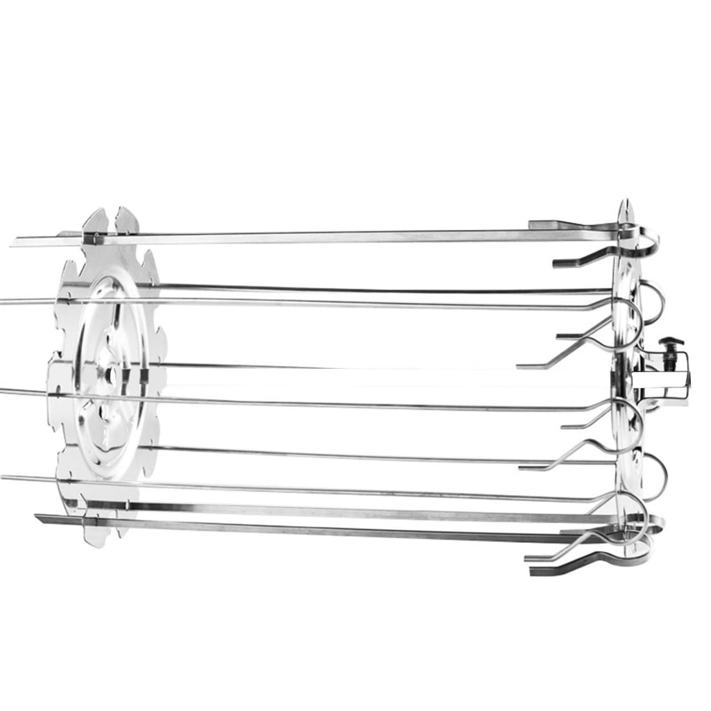 MANNYA Rotary BBQ Grill Cage Skewers Roaster Rotisserie Skewers Needle ...