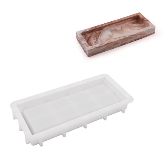 MANNYA Silicone Molds Decorative Tray Epoxy Resin Casting Mold ...