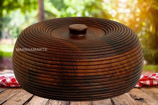 MANSHAMART Wooden Chapati BoxCasserolewooden hotpot roti boxchapati ...