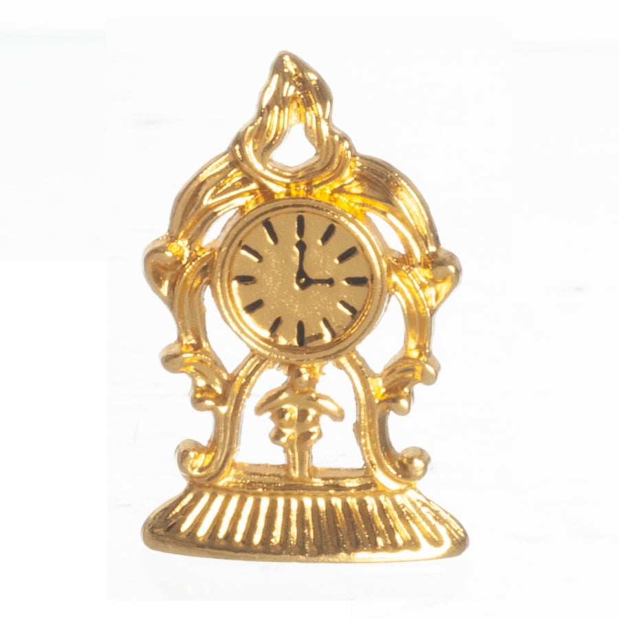 MANTEL CLOCK/GOLD Miniature Scale - Walmart.com
