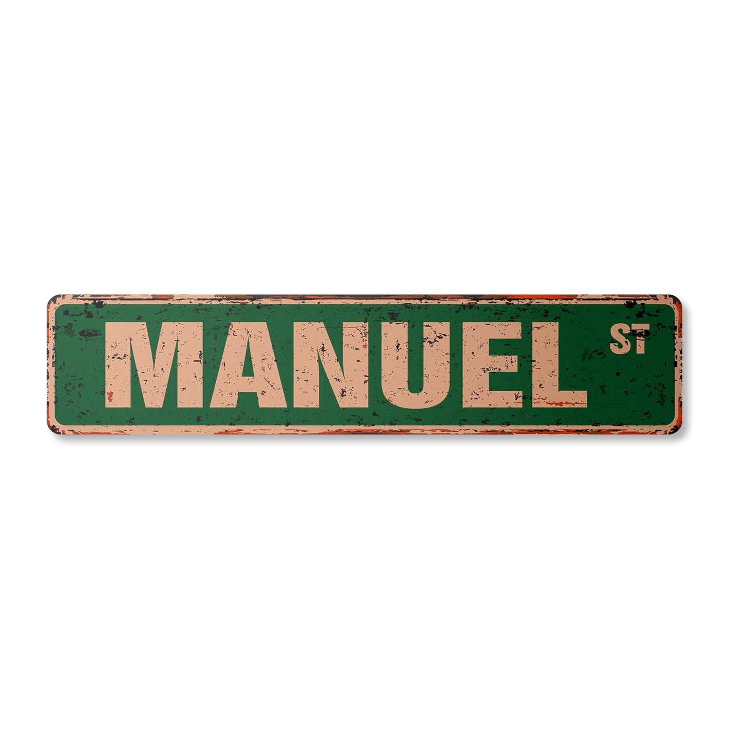 MANUEL Vintage Plastic Street Sign Childrens Name Room Sign | Indoor ...