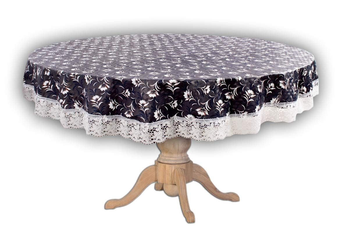 MANUFACTORY Center Dining Table Cover Grey Color Flower Printed Table ...