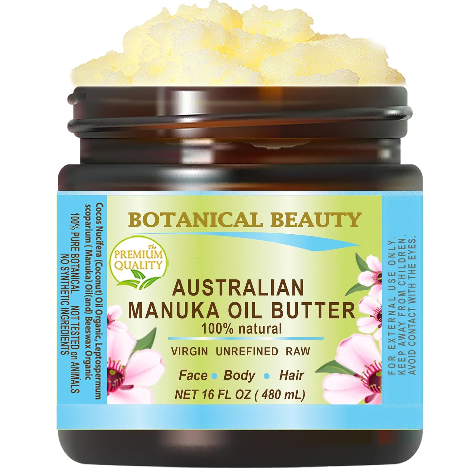 MANUKA OIL BUTTER Australian UNREFINED for Face, Body, Hair. Dry Skin ...