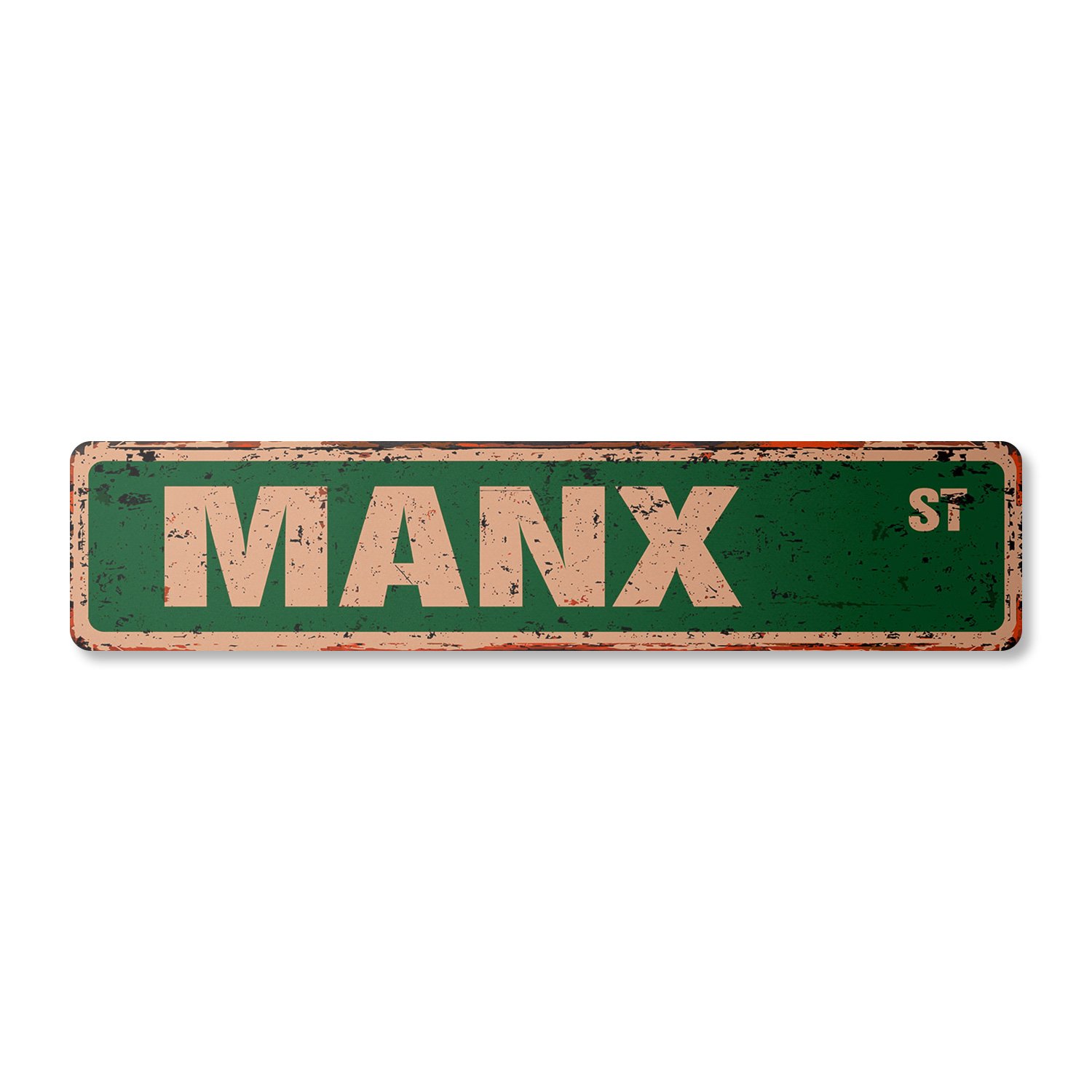 MANX Vintage Plastic Street Sign cat breed feline kitty kitten | Indoor ...