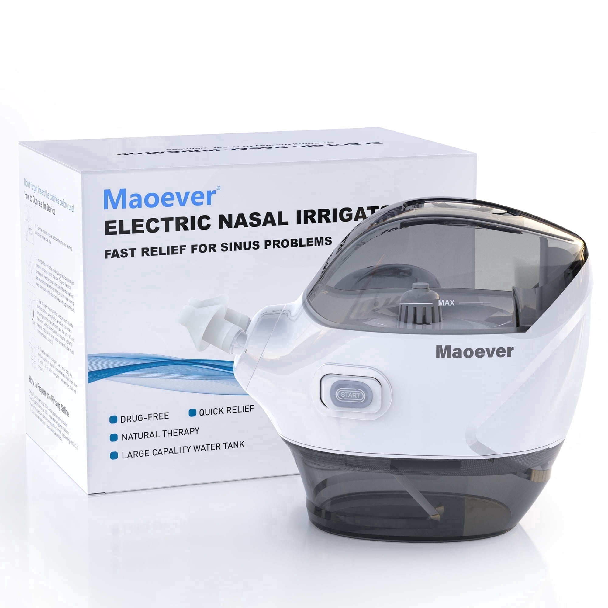 Maoever Nasal Irrigation System Electric Neti Pot, Sinus Rinse Machine ...