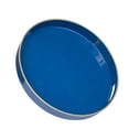MAONAME 13" Blue Round Tray, Navy Serving Tray with Handles, Modern ...