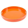 MAONAME 13" Orange Round Tray, Orange Serving Tray with Handles, Modern ...