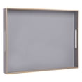 MAONAME Gray Serving Tray with Handles, Rectangular Decorative Tray ...