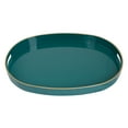 MAONAME Green Decorative Tray, Oval Serving Tray with Handles, Plastic ...