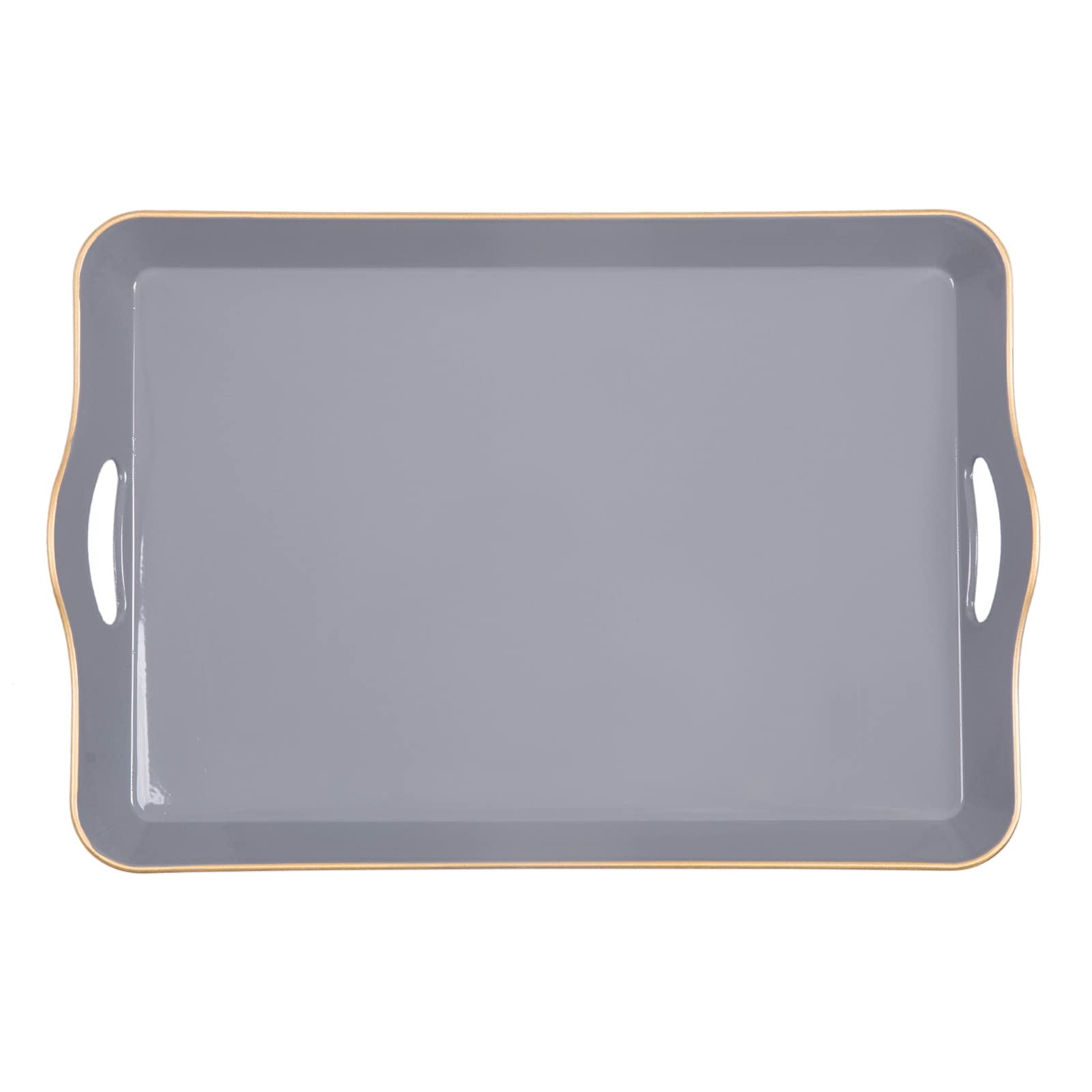 MAONAME Melamine Serving Tray with Handles, Gray Modern Decorative Tray ...