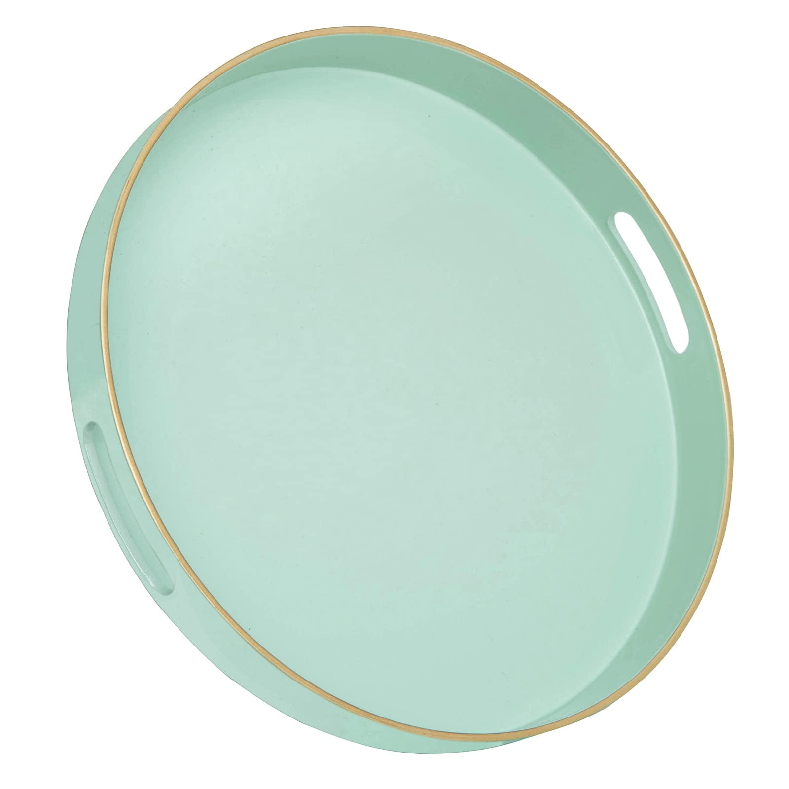 MAONAME Mint Green Decorative Tray for Coffee Table, Modern Round ...