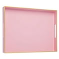 MAONAME Pink Serving Tray with Handles, Rectangular Decorative Tray ...