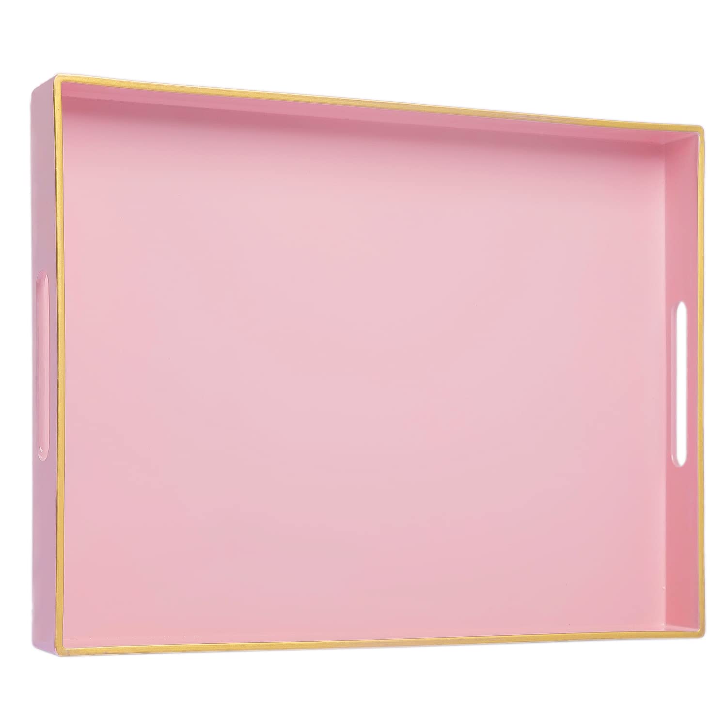 Kate and Laurel Lipton Decorative Modern Tray, 16.5 x 12.25, Pink ...