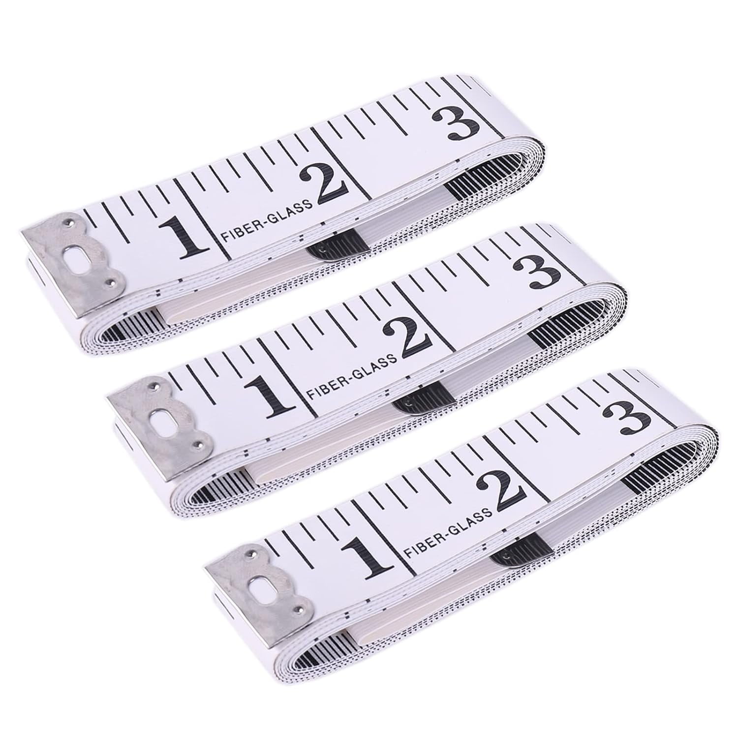 MAOQIAN 3pcs Tape Measure 60 Inch White Measuring Tape for Body Soft ...