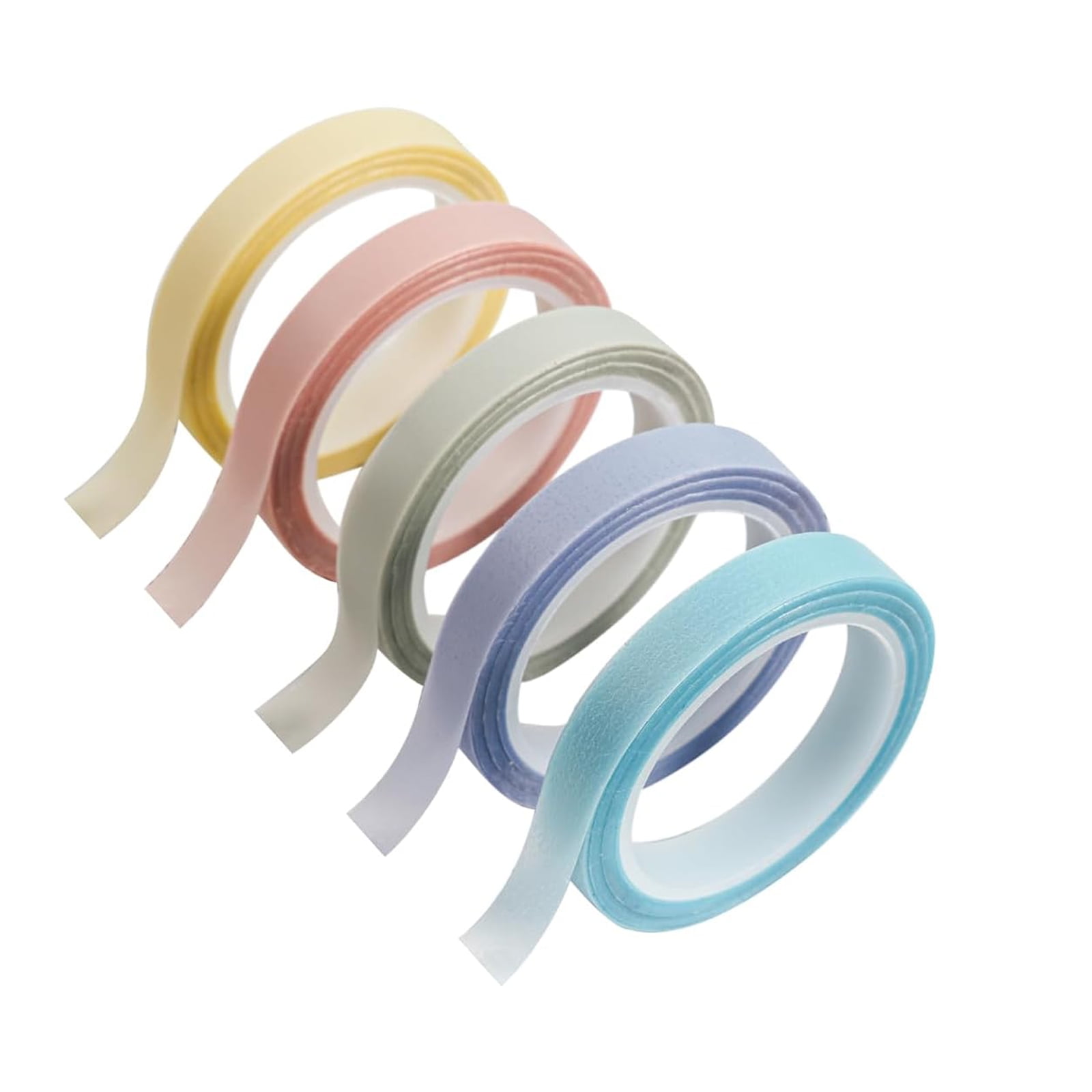 MAOQIAN 5 Rolls Highlighter Tape 0.3inch X 16.4ft Colored Transparent ...