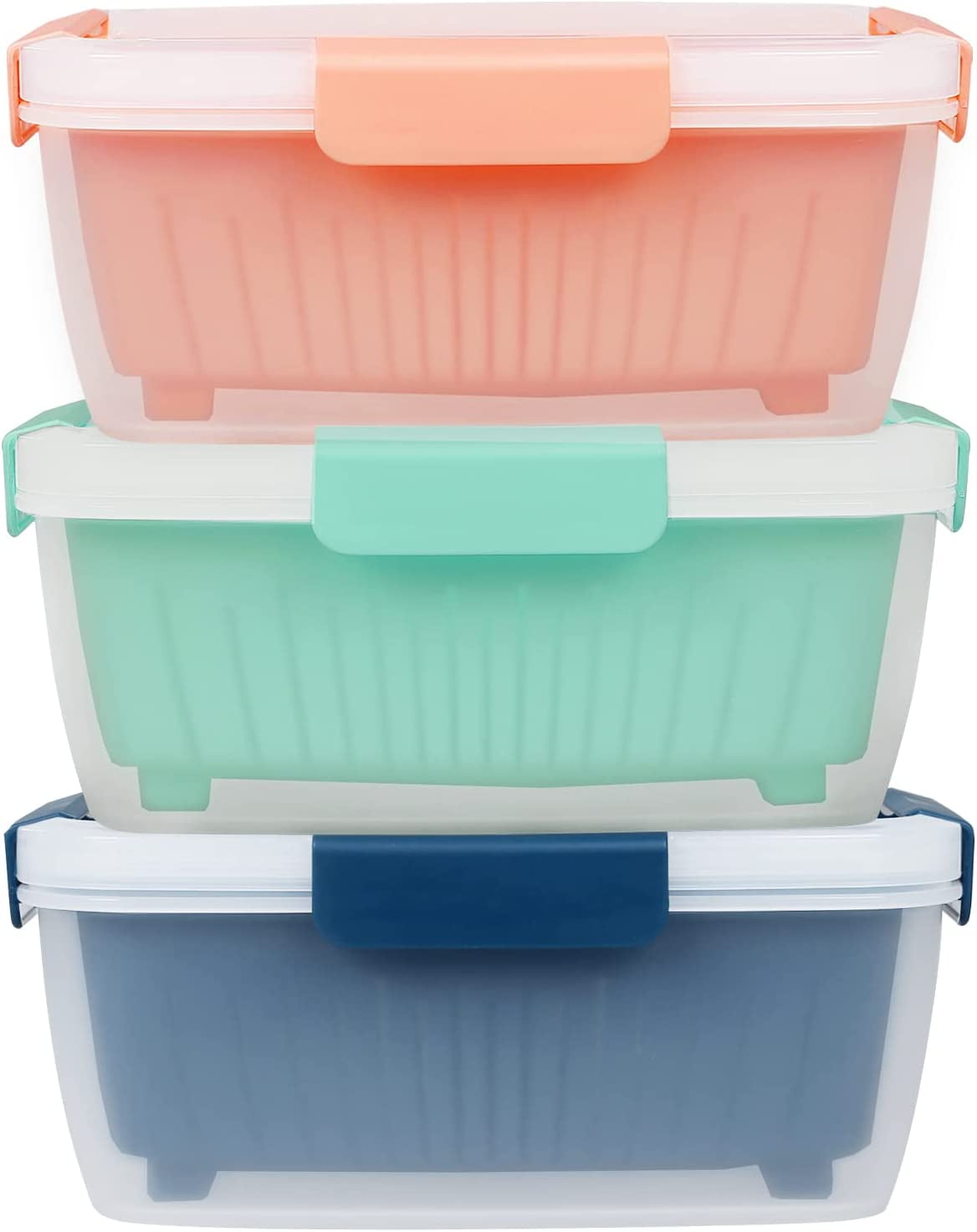 MAOYA 3 Pack 68oz Berry Keeper Container, Fruit Produce Saver Food ...