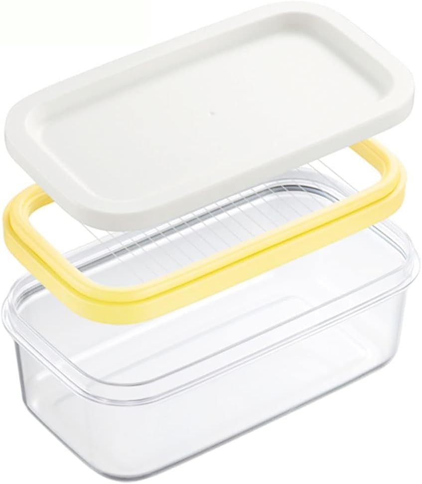 MAOYA Butter Slicer Cutter, Stick Butter Container Dish with Lid for ...