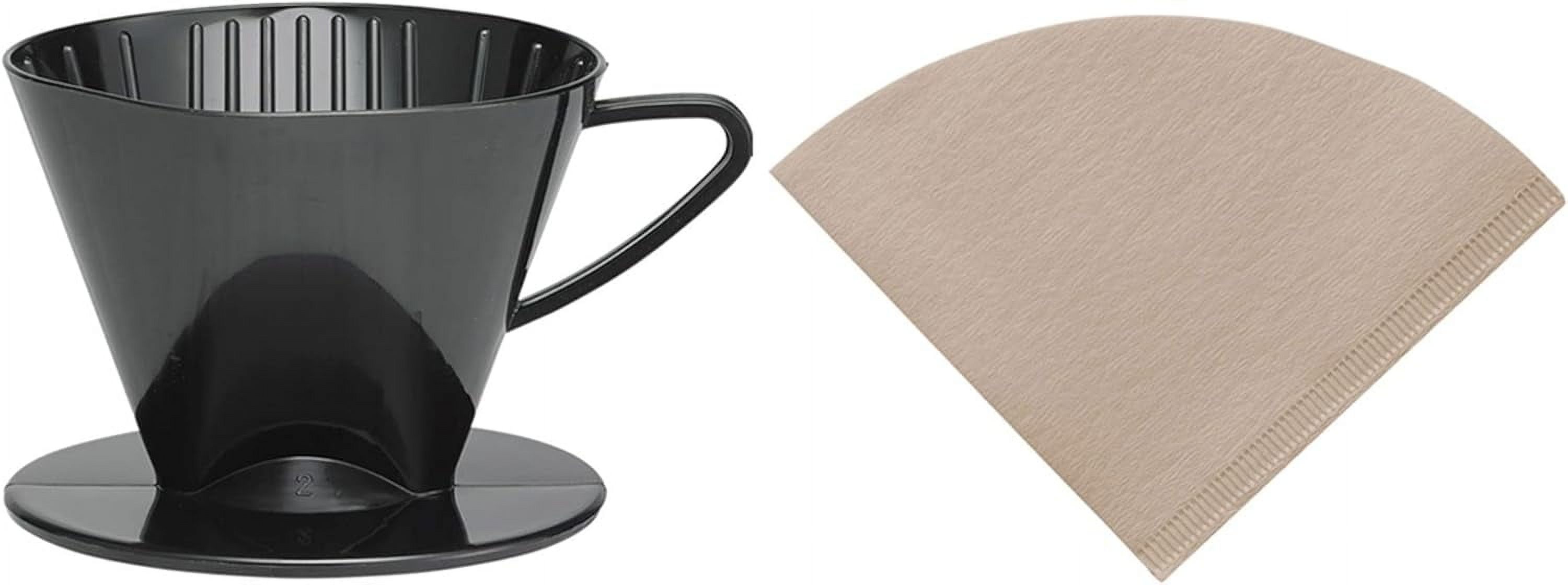 MAOYA Pour-Over Coffee Brewing Filter Cone, Number 1-Size, Black, Brews ...