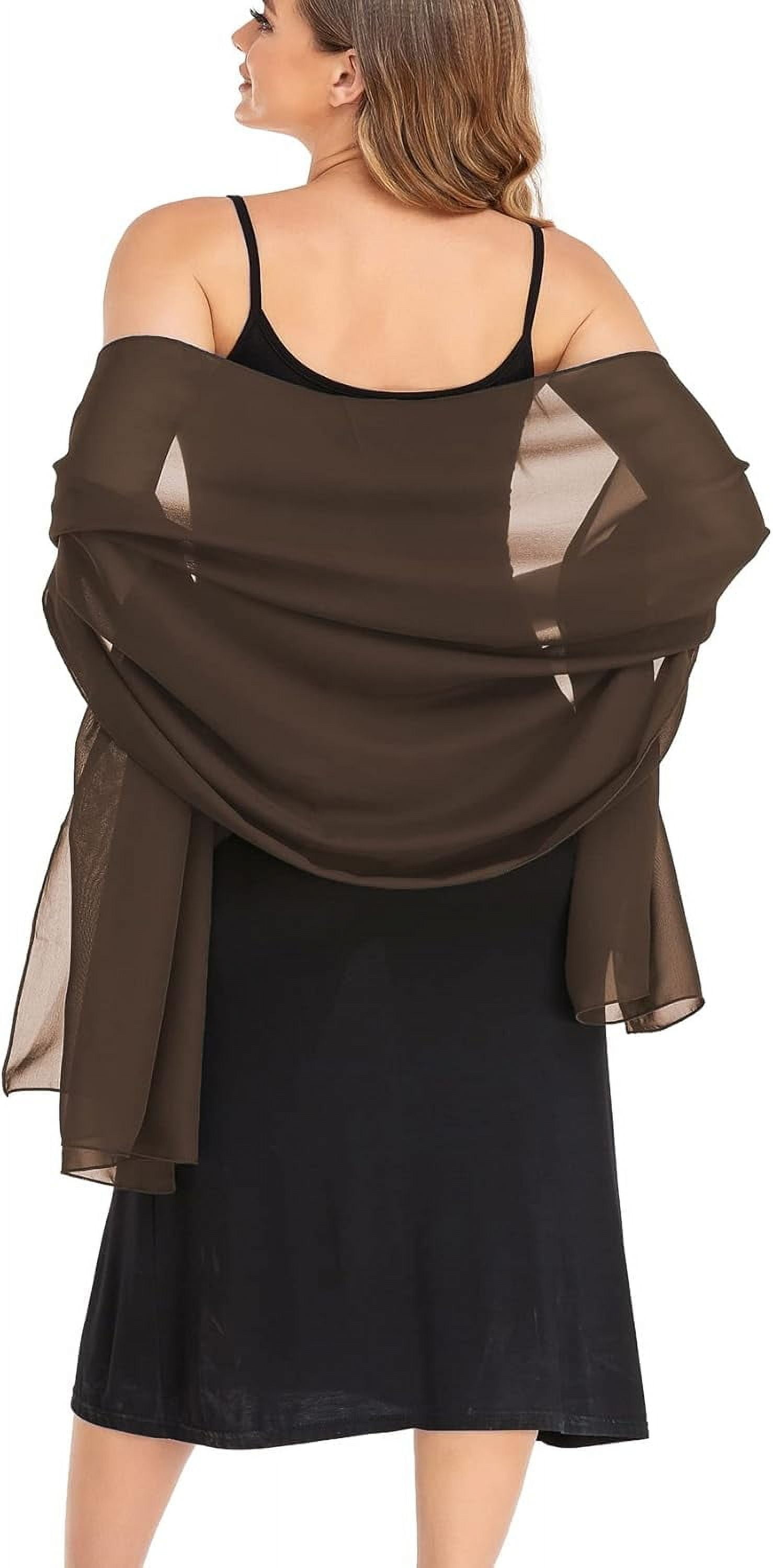 MAOYA Shawls and Wraps for Evening Dresses Sheer Chiffon Women Elegant ...