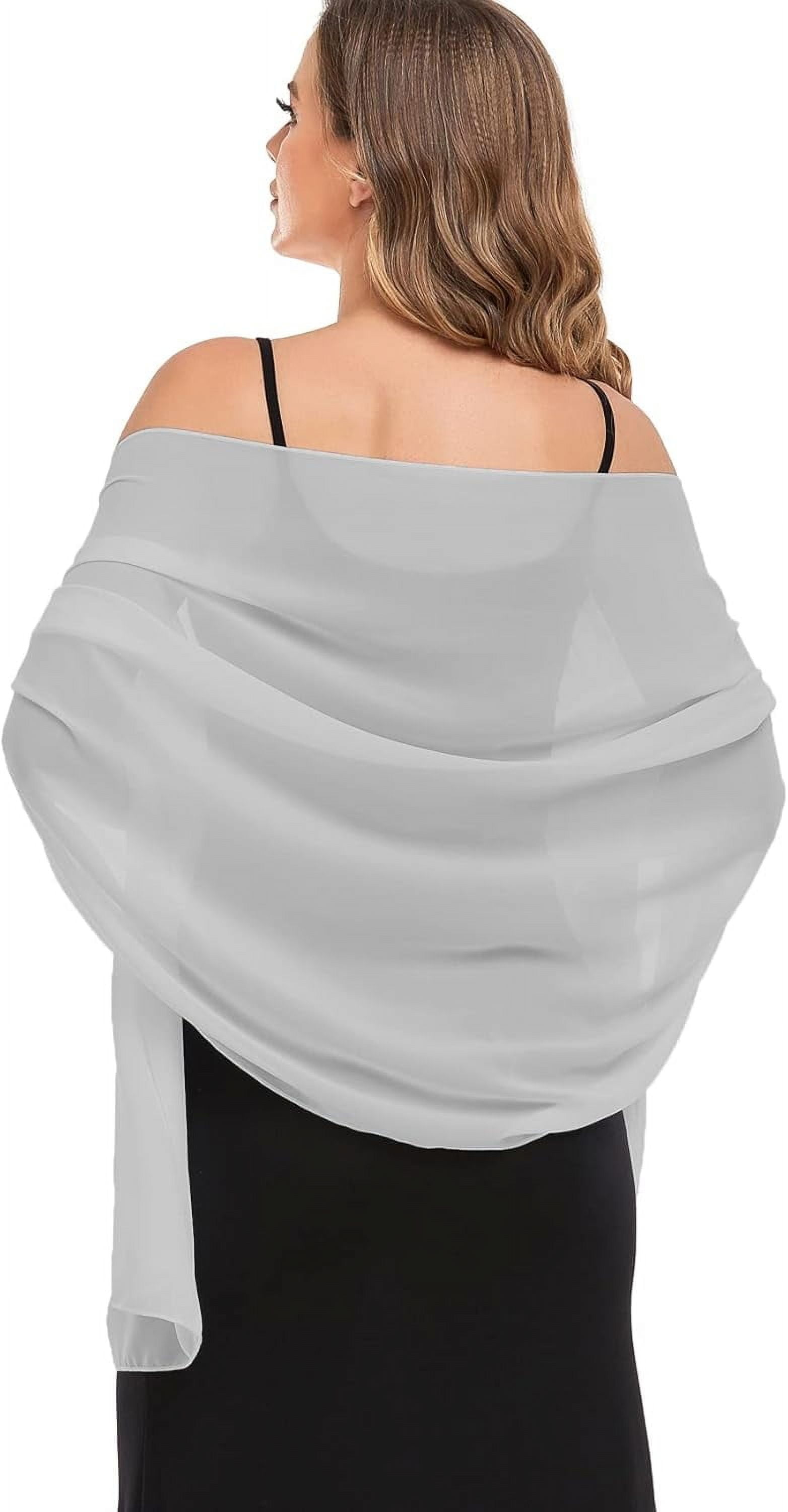 MAOYA Shawls and Wraps for Evening Dresses Sheer Chiffon Women Elegant ...