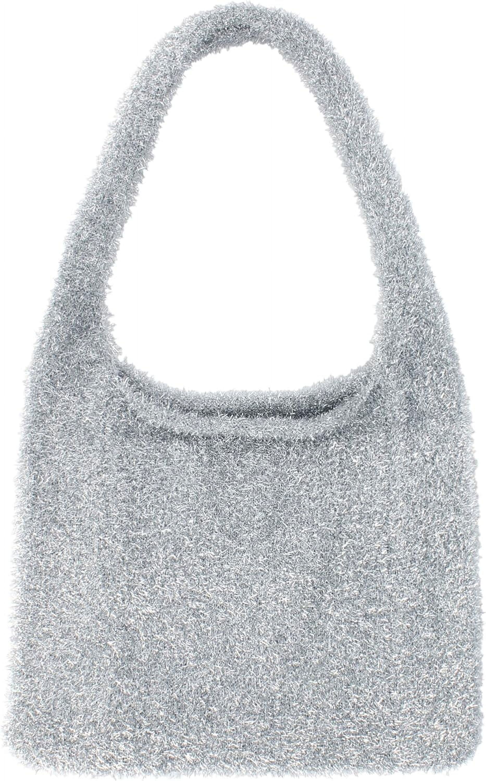 MAOYA Women Large Sparkly Sequins Fluffy Shoulder Bag Sling Bag Tote ...