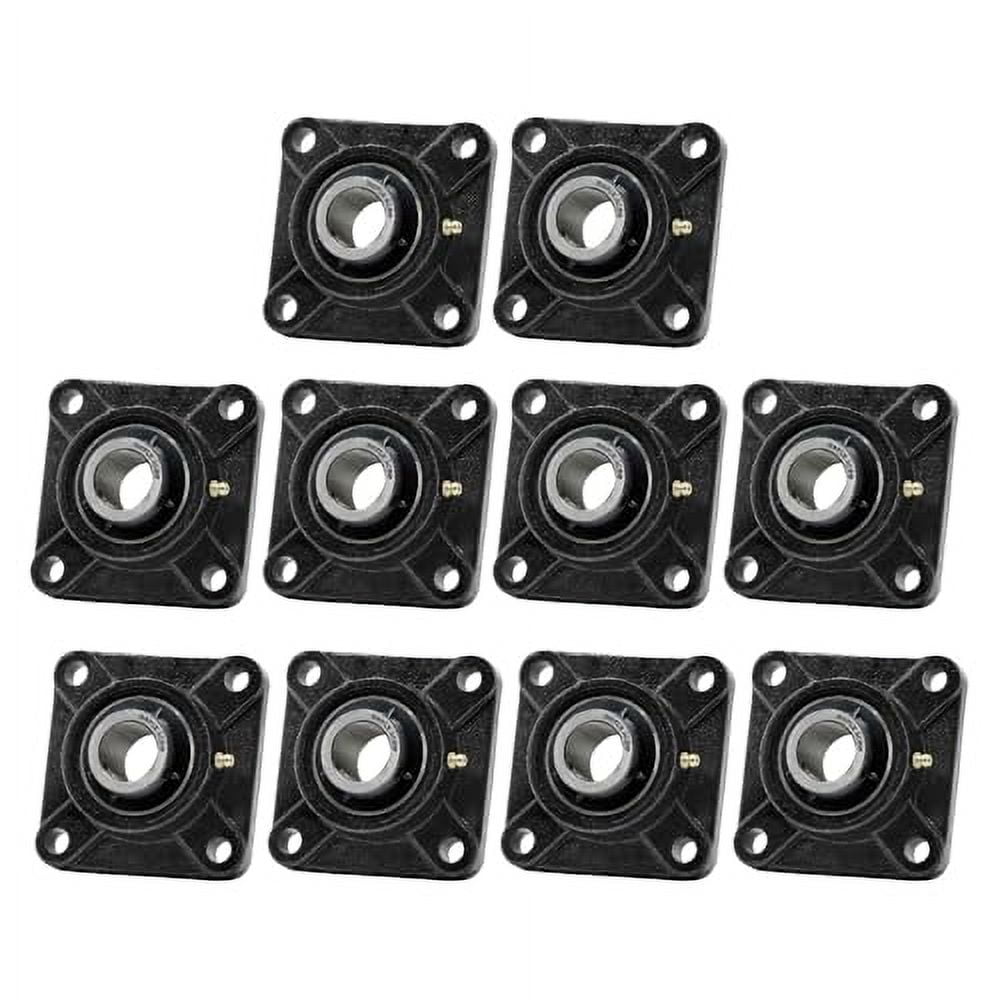 MAPLE ACE UCF206-20 Square Flange Bearing 1-1/4" Bore, 4-Bolt Self-Aligning, Solid Base, Heavy ...