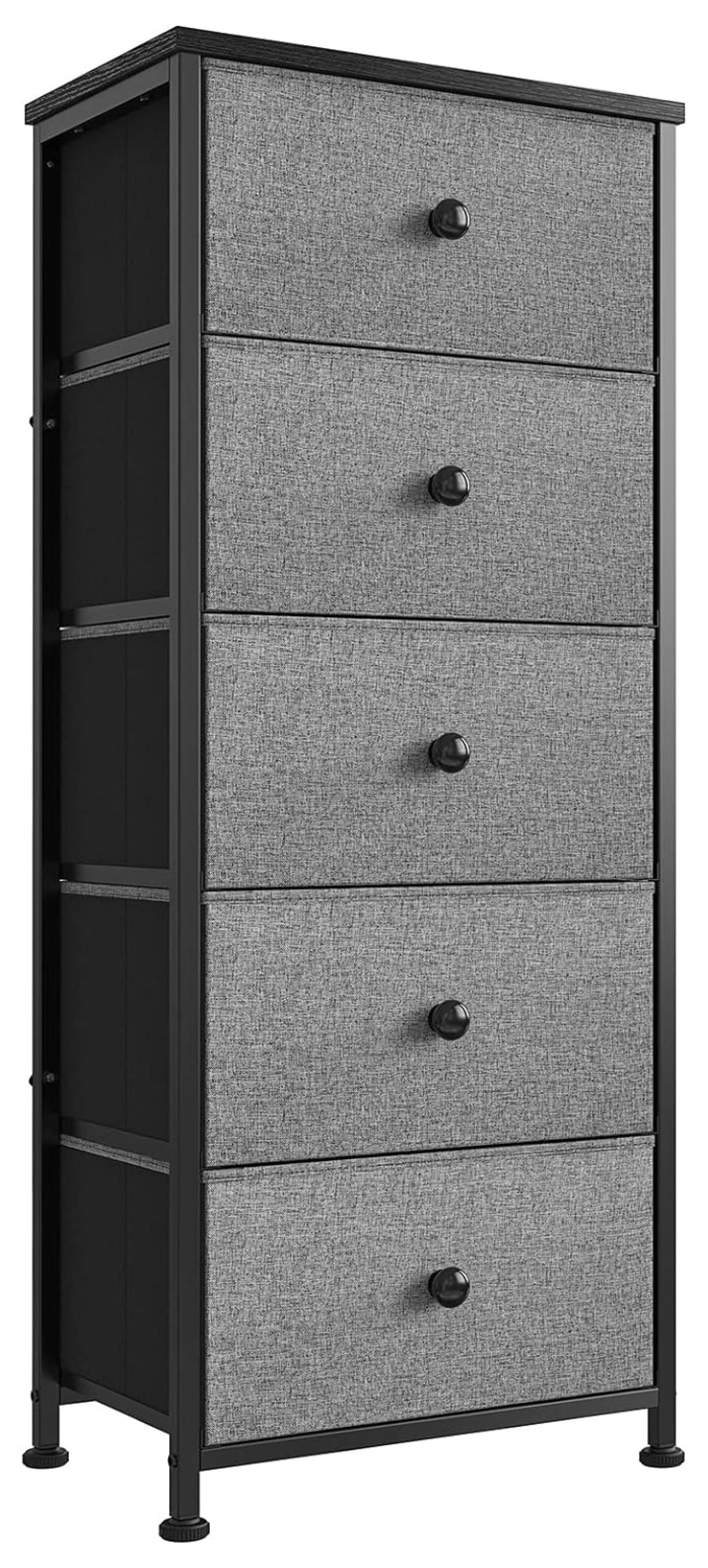 MAQING 5 Drawer Vertical Steel Frame Storage Organizer Narrow Tower ...